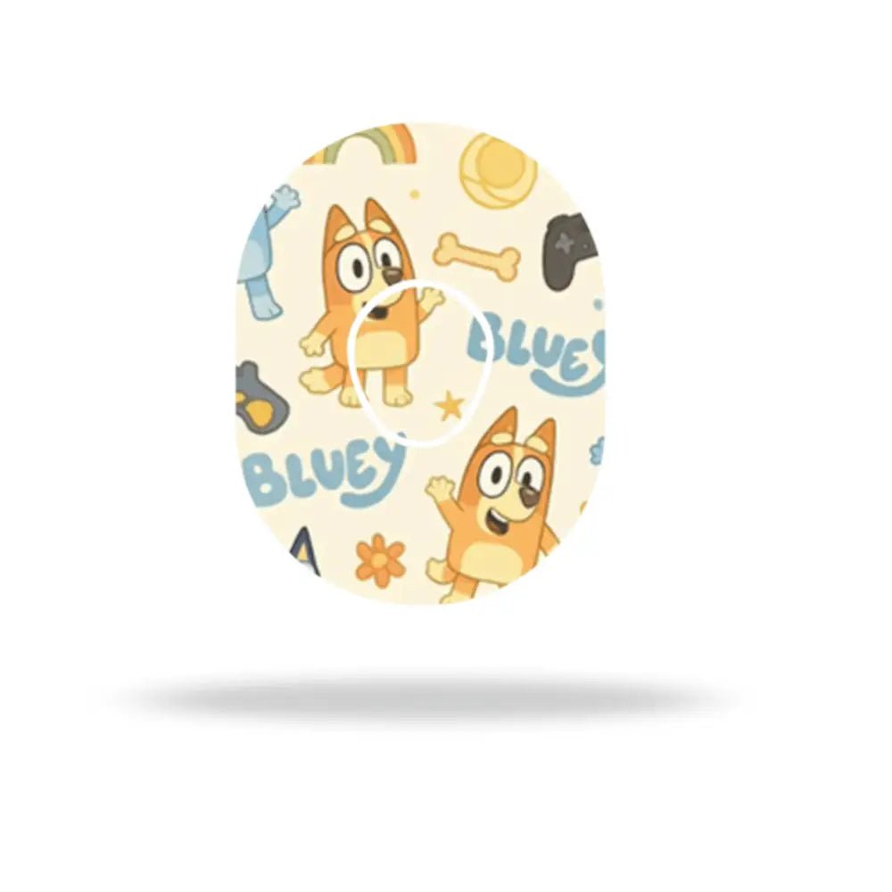 Bluey & Bingo Dexcom G7 overpatch - incl. Sensor Sticker | Diabeteshjalp