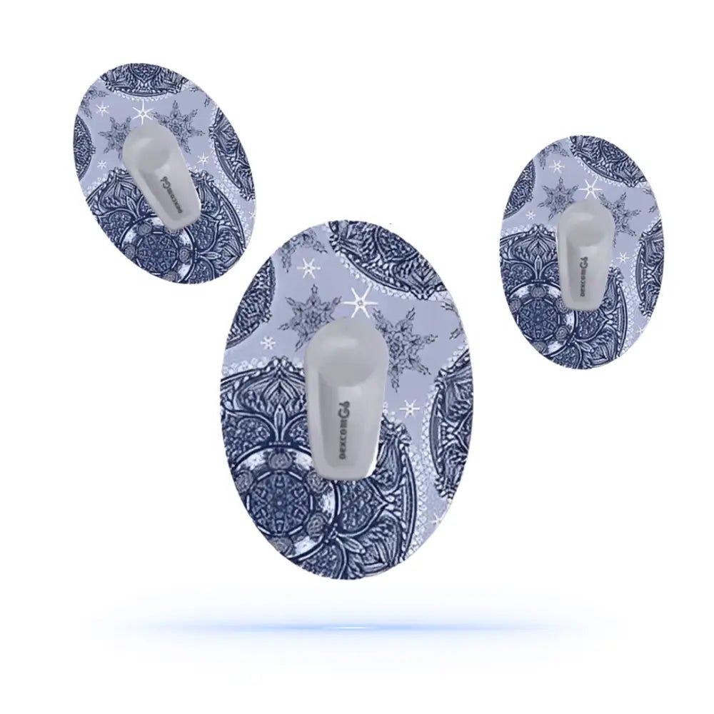 Dexcom G6 Indigo Mandalaprint sensor overpatches | Diabeteshjalp